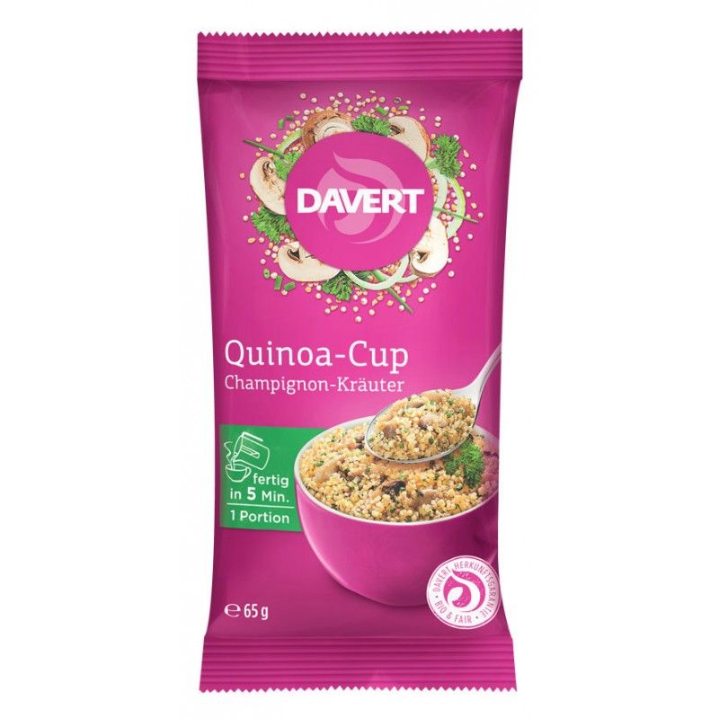 Davert - Quinoa-Cup Champignon-Kräuter 65 g - Shop Apotheke