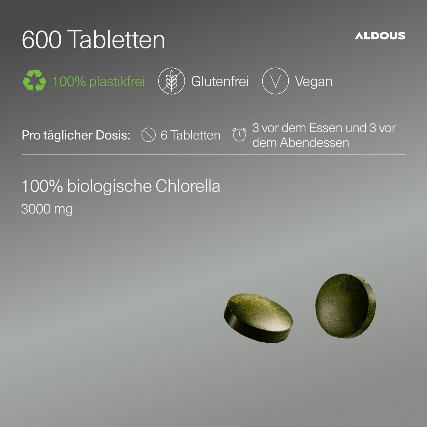 Aldous Chlorella Tablette 600 St - Shop Apotheke