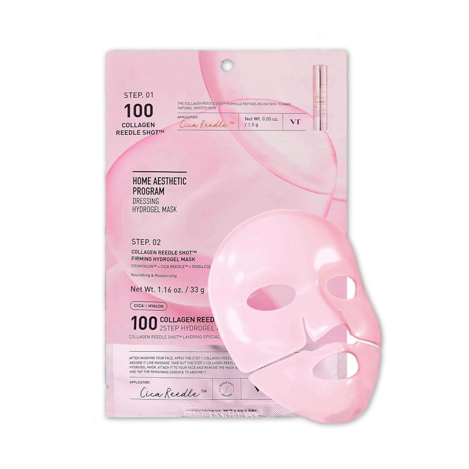 VT Cosmetics Collagen Reedle Shot 2-Step Hydrogel Mask 26,5 g - Shop ...