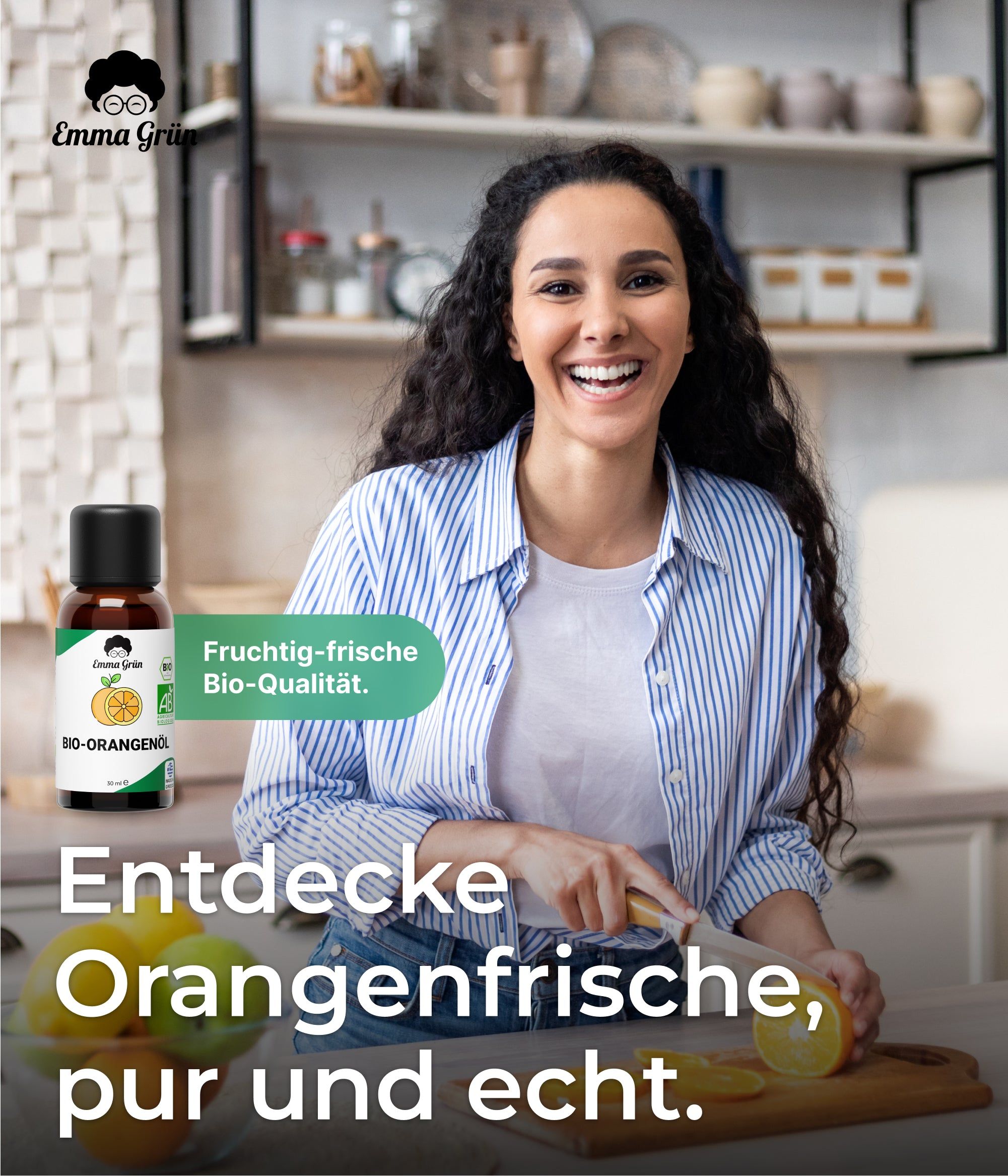 Emma Grün® Set ätherisches Bio Orangenöl naturrein & hochdossiert 5x30 ...