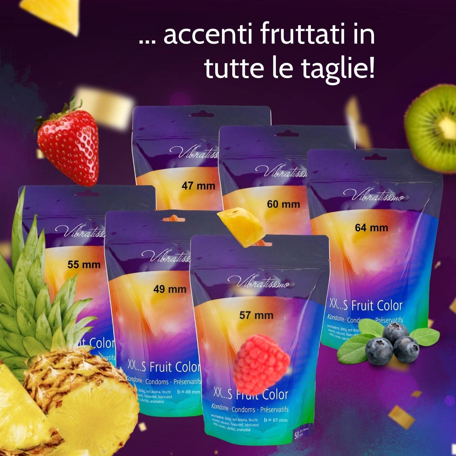 Vibratissimo Kondome Fruit Color 53mm 50 St - Shop Apotheke