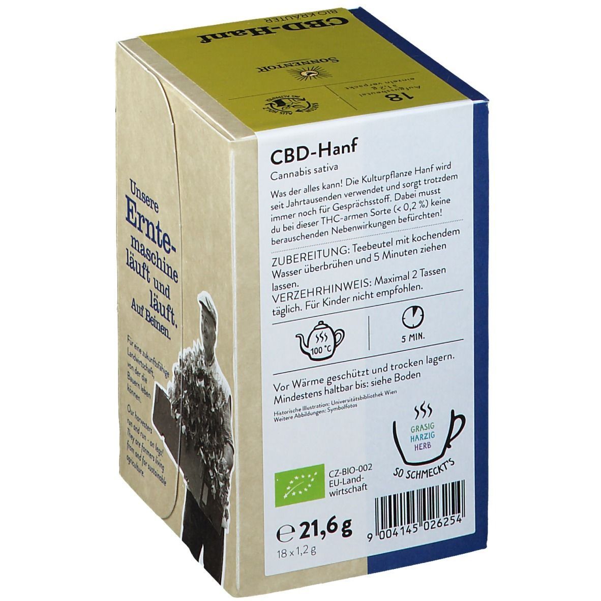 SonnentoR Hanf-CBD Tee Doppelkammerbeutel 18 St - Shop Apotheke